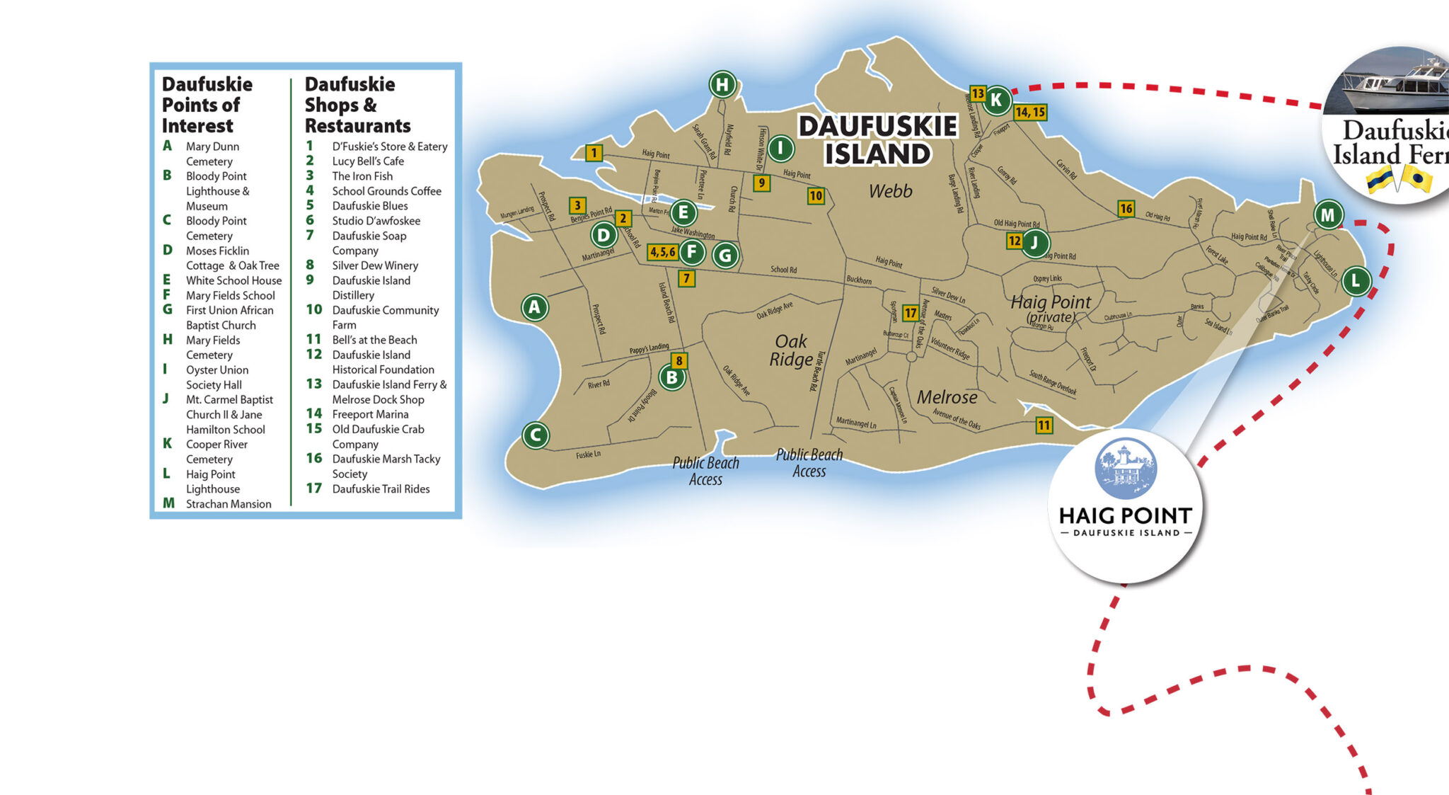 Island Maps | Daufuskie Island Ferry
